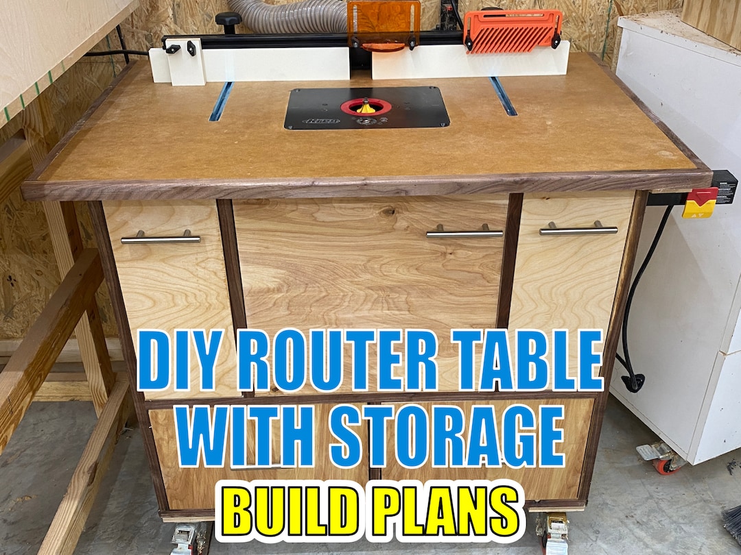 Router Table With Storage - Digital Plans | Build Plans - Woodworking ...