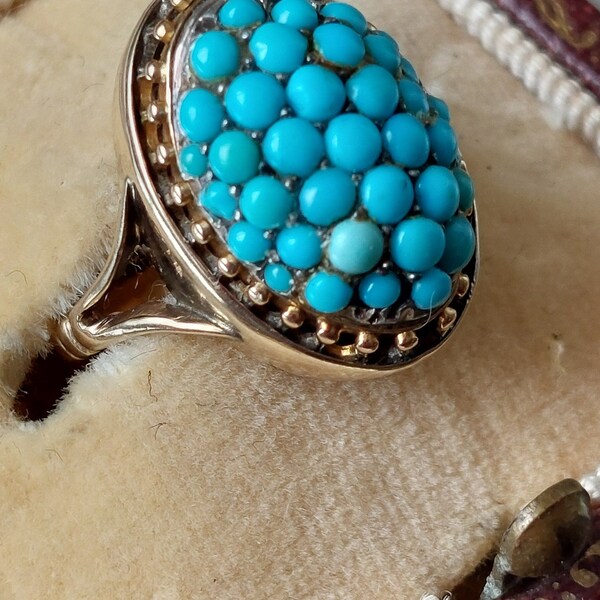 Turquoise Ring Victorian - Etsy