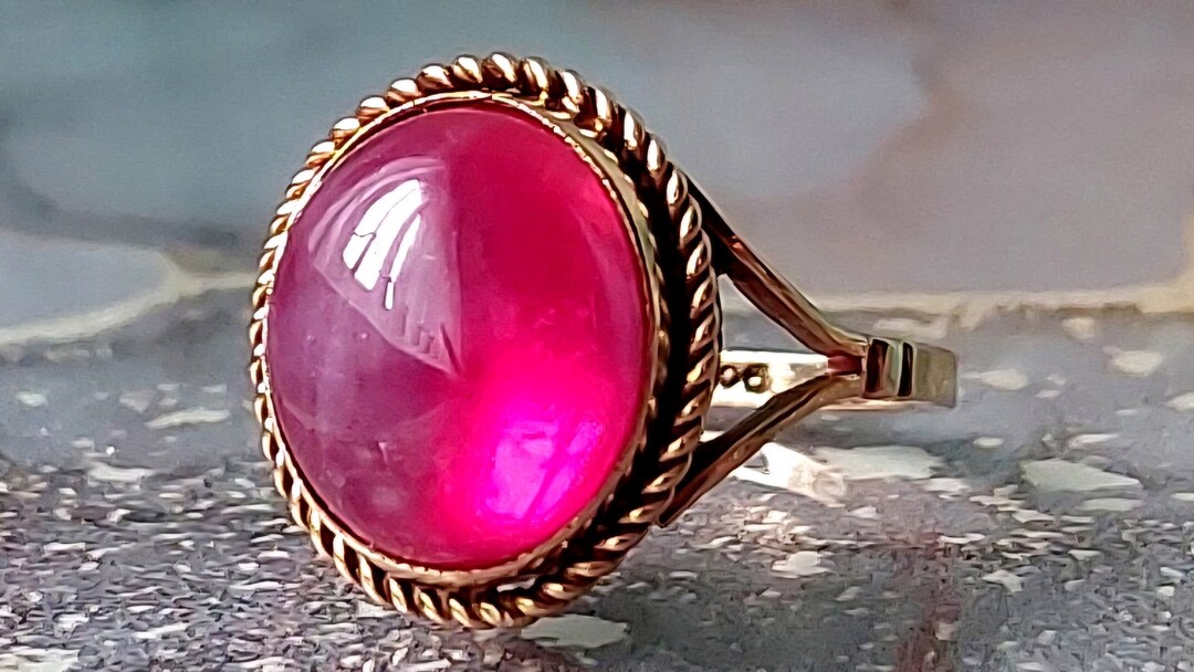Vintage 1930s-40s 9ct Gold Ruby Star Ring, Unique Gift Ideas, Size 6 3/4 - Etsy