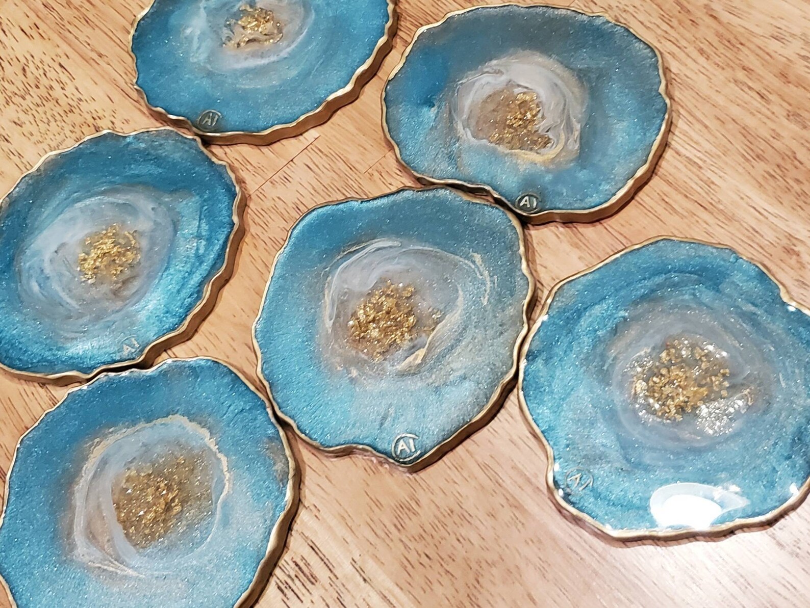 Geode Coasters 4 or 6 You Choose Color Combinations Geode - Etsy