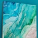 Alcohol Ink With Resin on Wood, Beach Scene, Abstract Ocean, Shiny ...