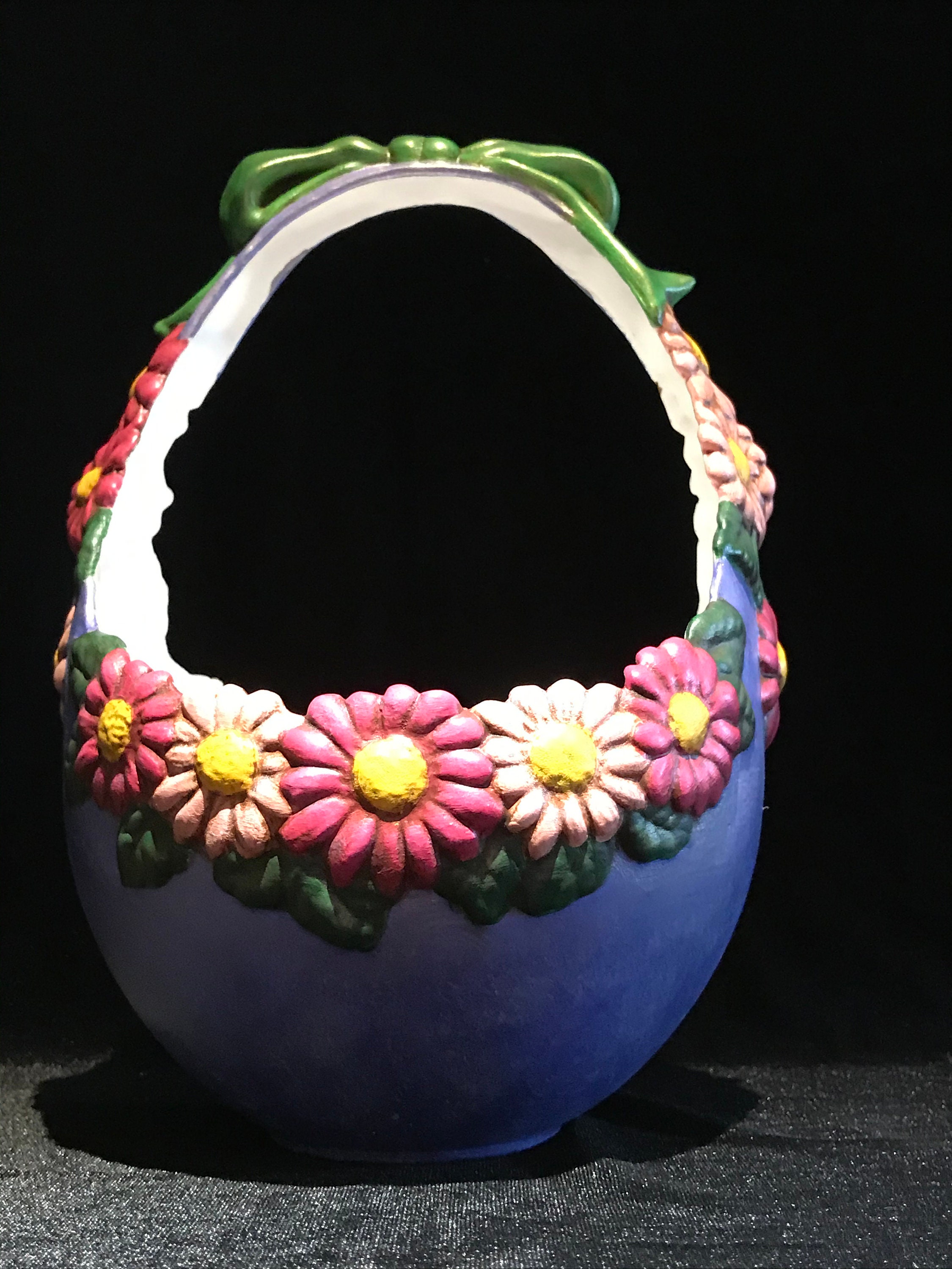 Ceramic Spring Flower Basket - Etsy UK