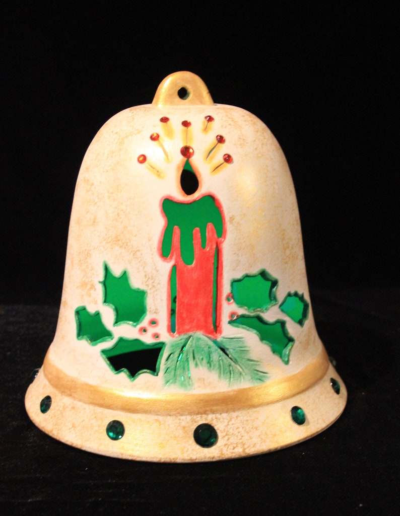 Unique Ceramic Lighted Cut-out Bell - Etsy