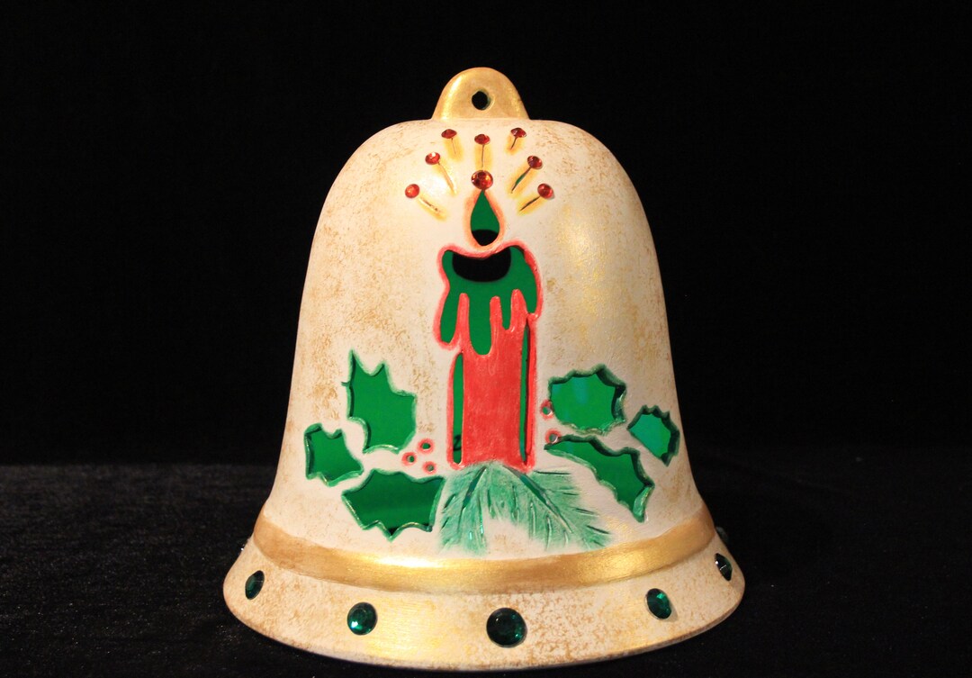 Unique Ceramic Lighted Cut-out Bell - Etsy