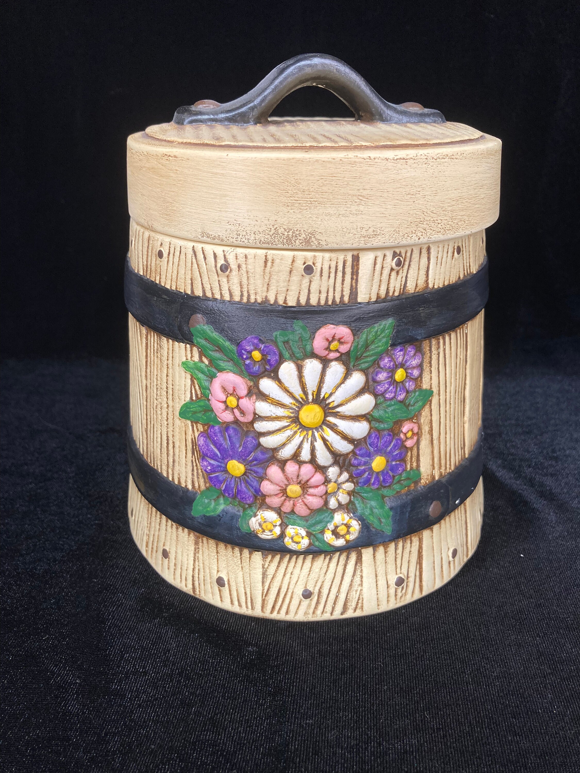Ceramic Flower Canister - Etsy
