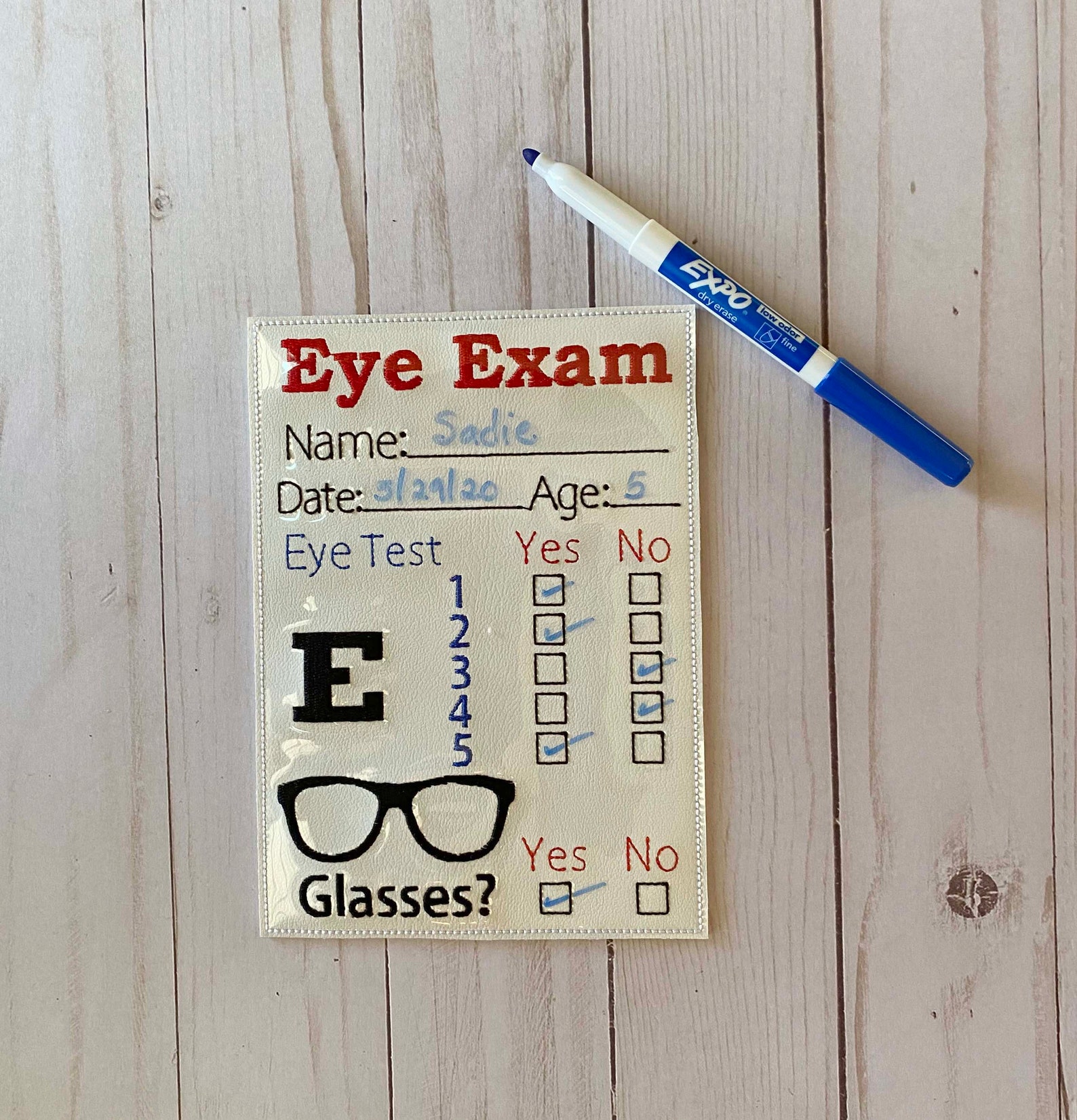 Eye Doctor Eye Exam Kit for Children Educational | Etsy Australia