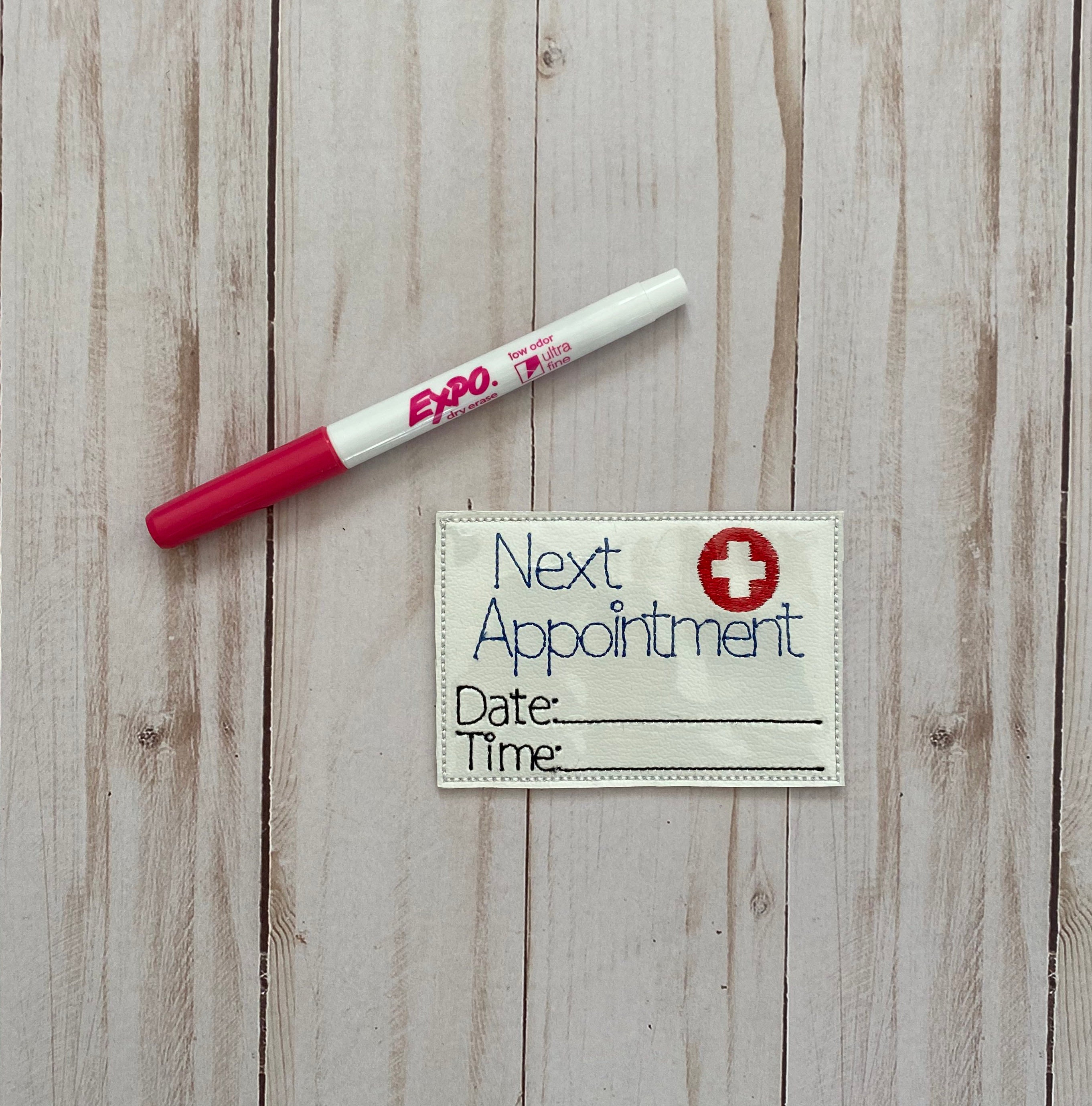Next Appointment Card Pretend Play Doctor's Office | Etsy