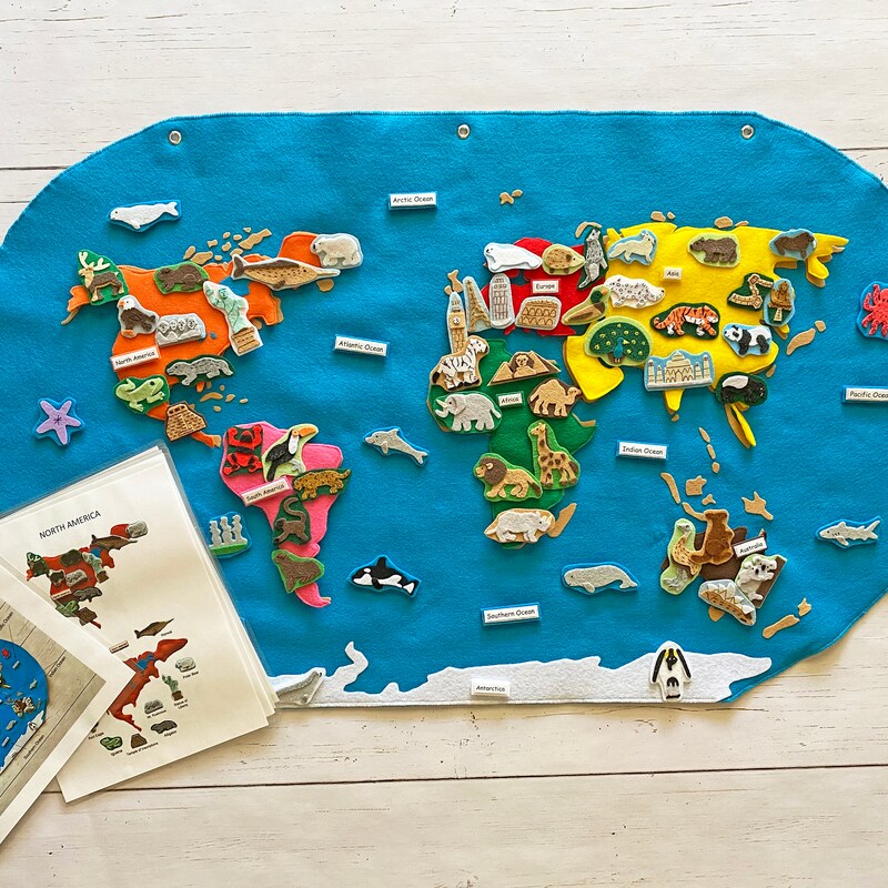Felt World Map - Etsy