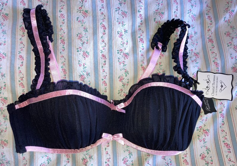 NWT Chantal Thomass Victorias Secret Bra 36C FRENCH 90s Balconette ...
