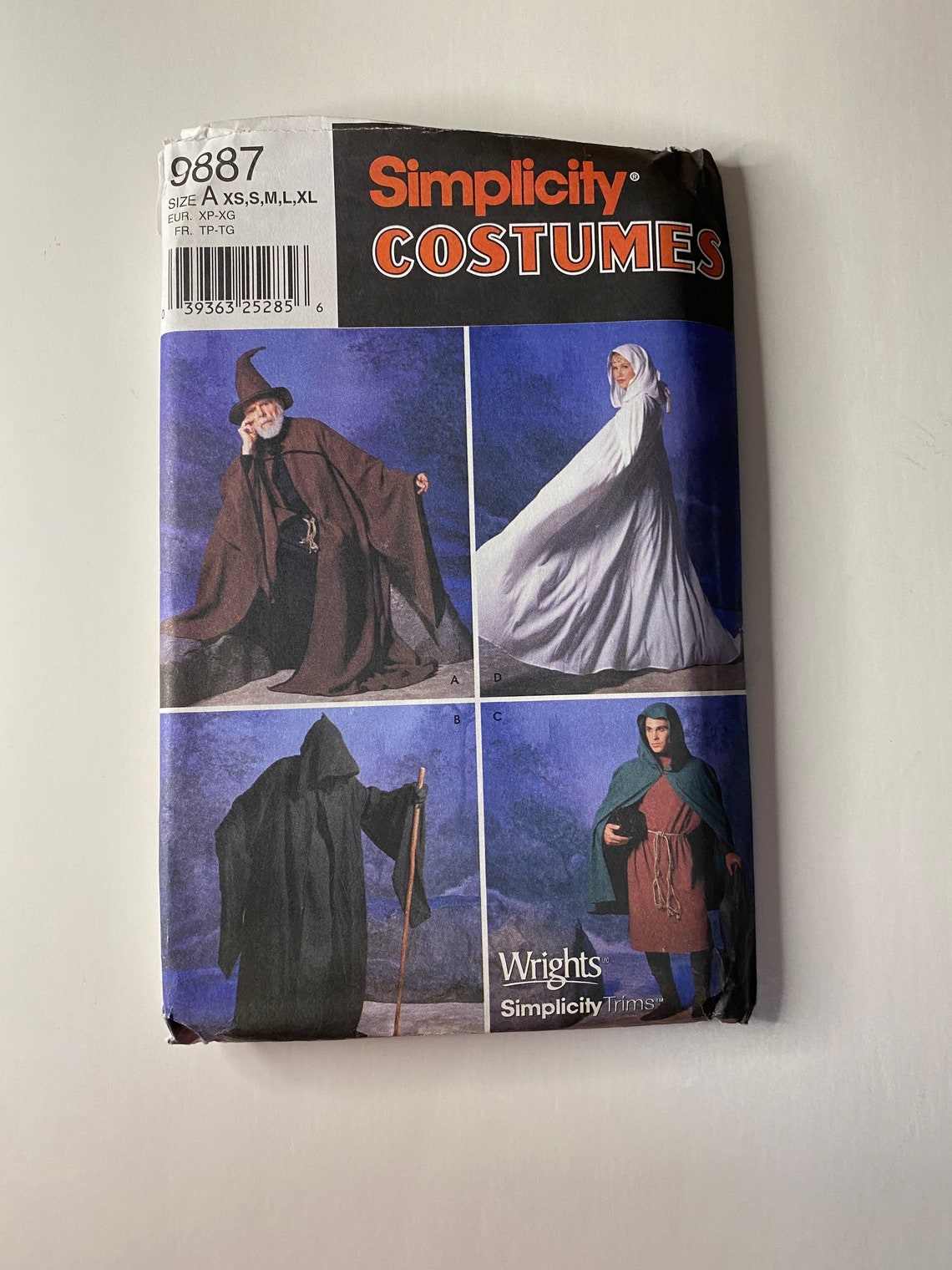 Simplicity Costume Sewing Pattern 9887 Cape Tunic Hat | Etsy