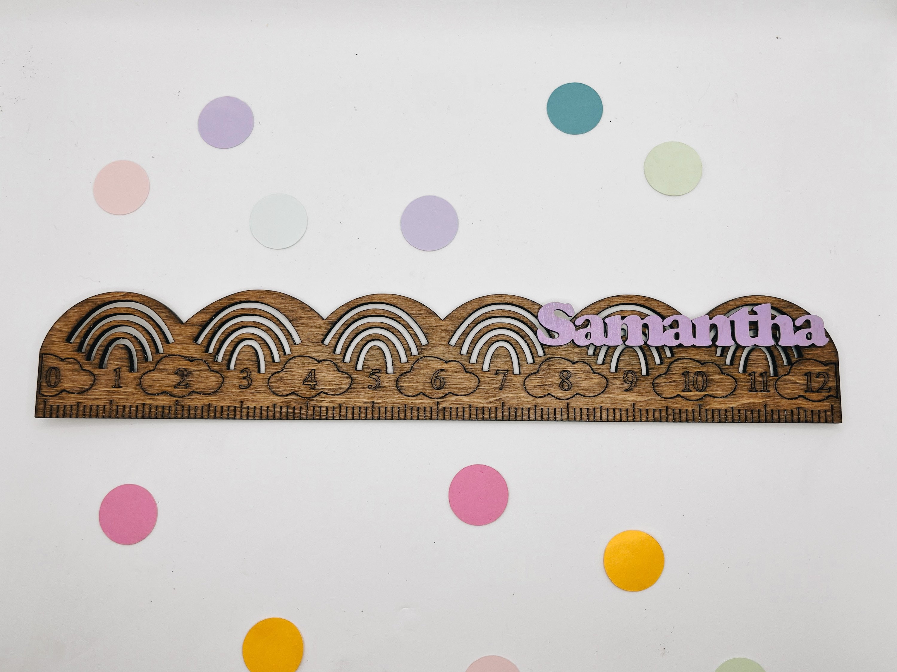 Personalized Wooden Rainbow Ruler// Custom Back to School - Etsy