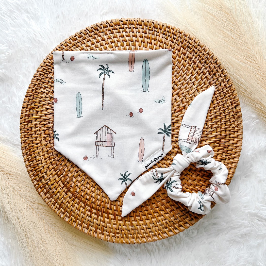 Coastline Dog Bandana Beachy Dog Bandana Summer Over The Collar Dog coastline-dog-bandana-beachy-dog-bandana-summer-over-the-collar-dog