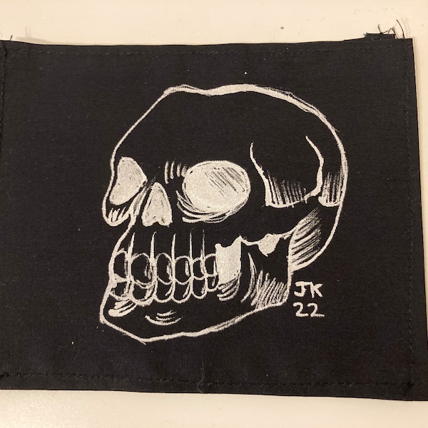 Embroidered Skull Patch - Etsy