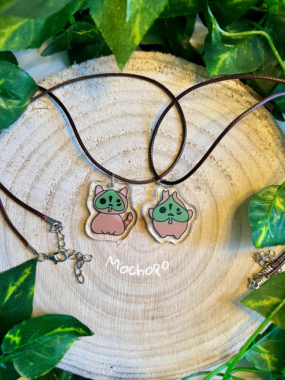 Zelda Korok Inspired Kolog and Cat in Costume Cute Cat Acrylic Earrings ...