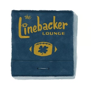Linebacker Lounge Matchbook Watercolor Print – A Nostalgic Tribute to ...