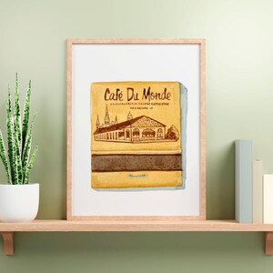 Cafe Du Monde Watercolor Matchbook Print - Vintage New Orleans Decor - Etsy