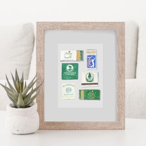 Famous Golf Courses Matchbook Covers Collection -watercolor Art Print ...