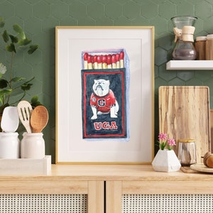 UGA Mascot Matchbox Watercolor Print – A Bulldog Lover's Dream - Etsy