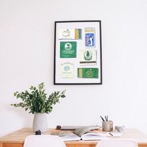 Famous Golf Courses Matchbook Covers Collection -watercolor Art Print ...