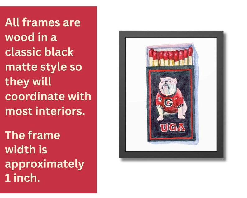 UGA Mascot Matchbox Watercolor Print – A Bulldog Lover's Dream - Etsy