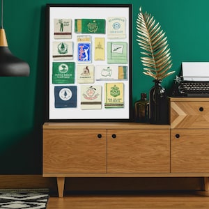 Famous Golf Courses Matchbook Covers Collection - Watercolor Art Print ...