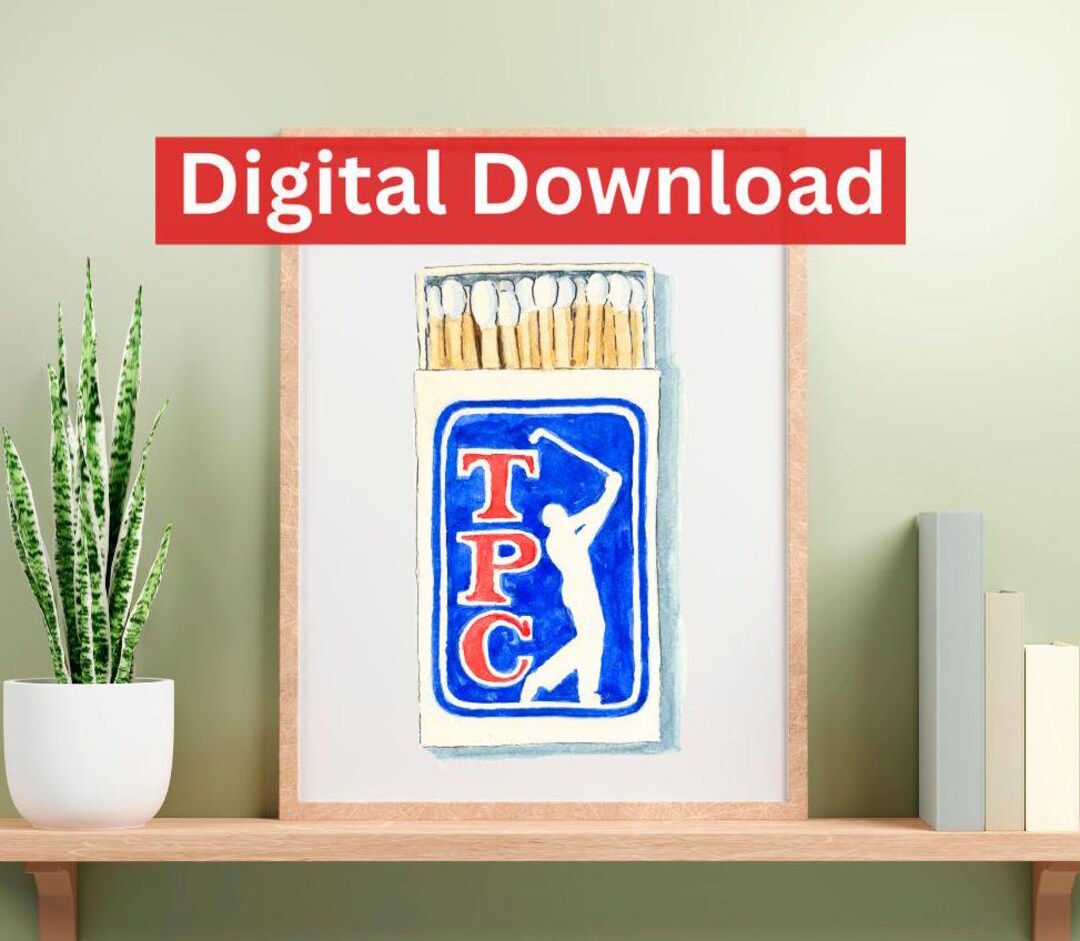 Tournament Players Club Matchbox Print – Watercolor Golf Art - Golf ...