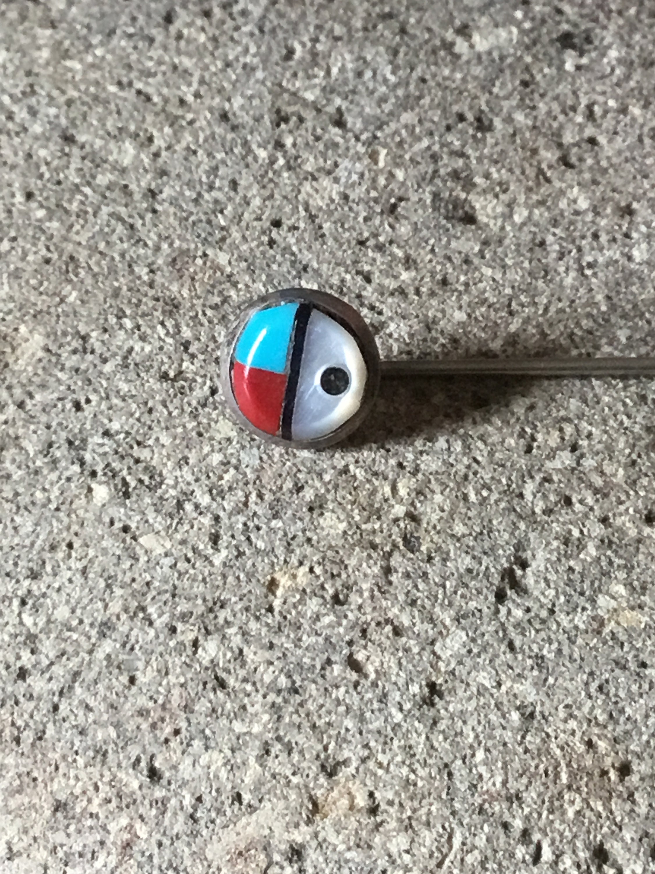 Vintage Zuni Sun God Stick Pin - Etsy
