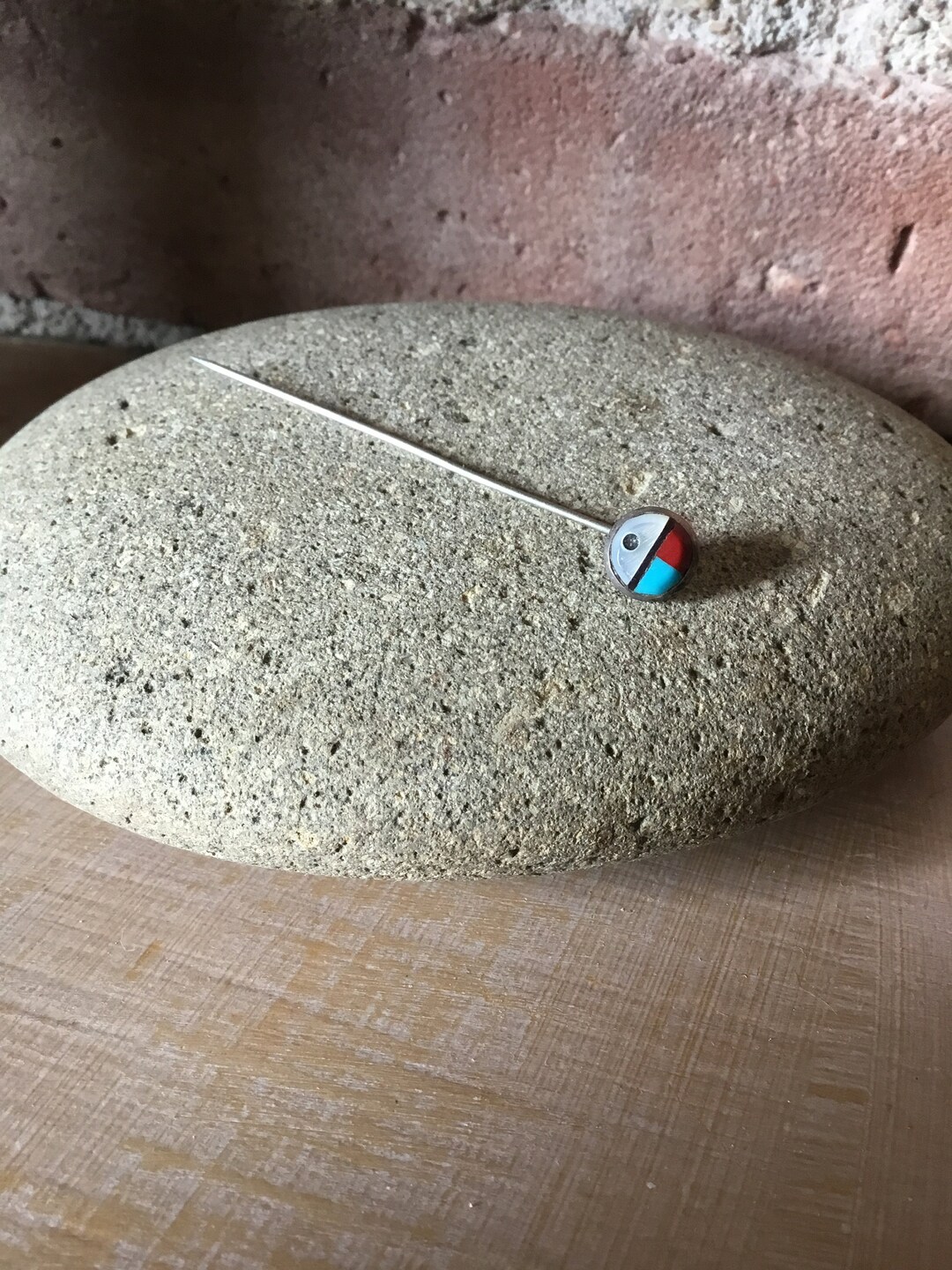 Vintage Zuni Sun God Stick Pin - Etsy
