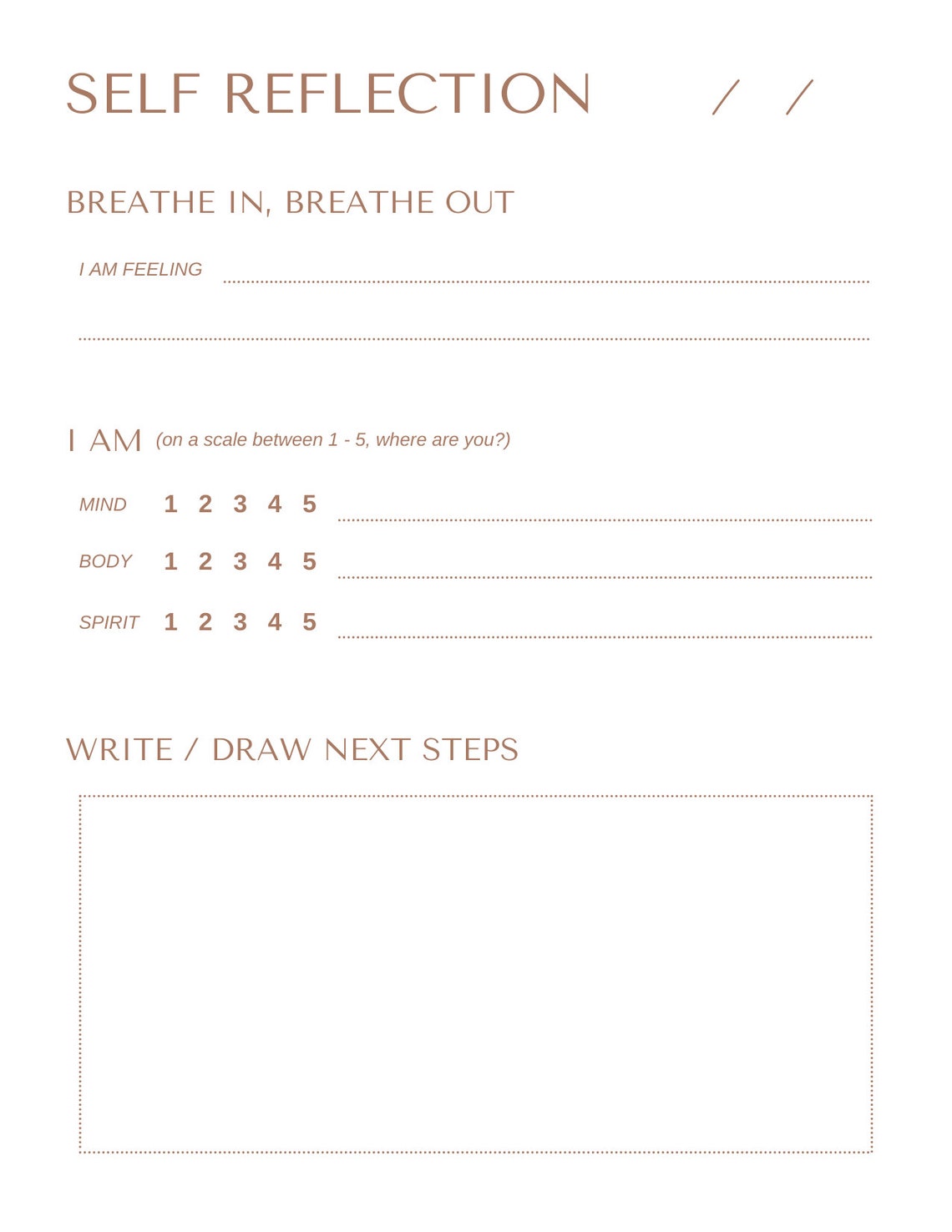 Desk Notepad Self Reflection Journal Accessory Mindfulness Self Care ...