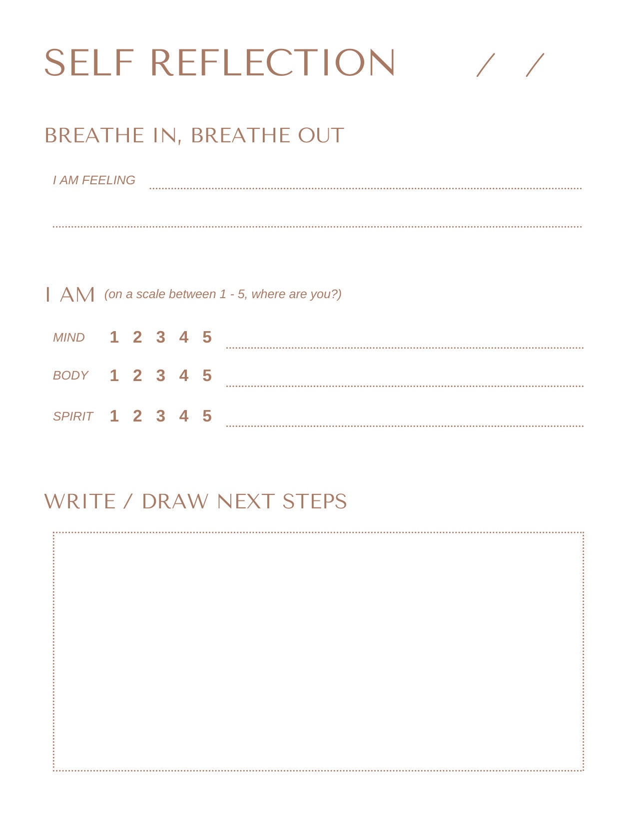 Desk Notepad Self Reflection Journal Accessory Mindfulness Self Care ...