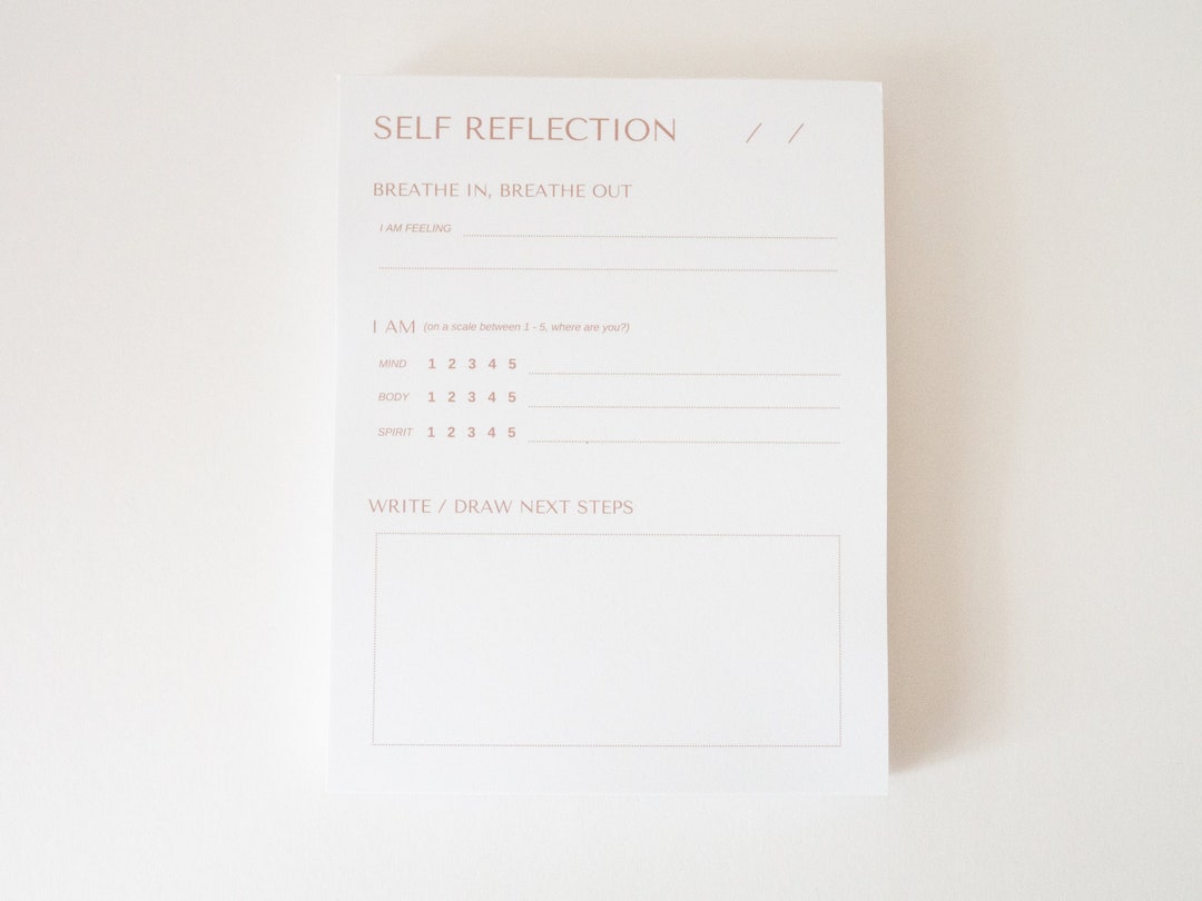 Desk Notepad Self Reflection Journal Accessory Mindfulness Self Care ...