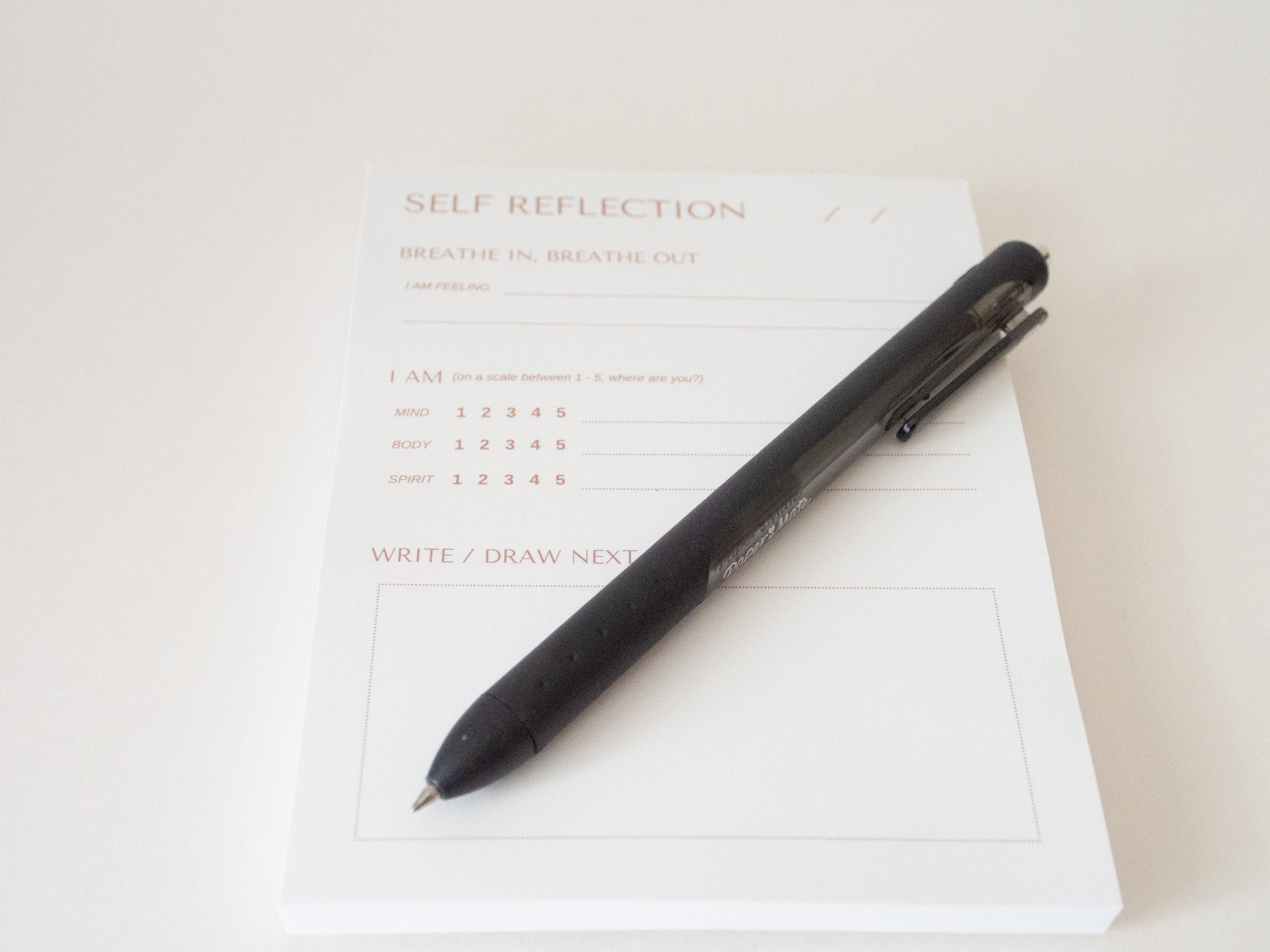 Desk Notepad Self Reflection Journal Accessory Mindfulness Self Care ...