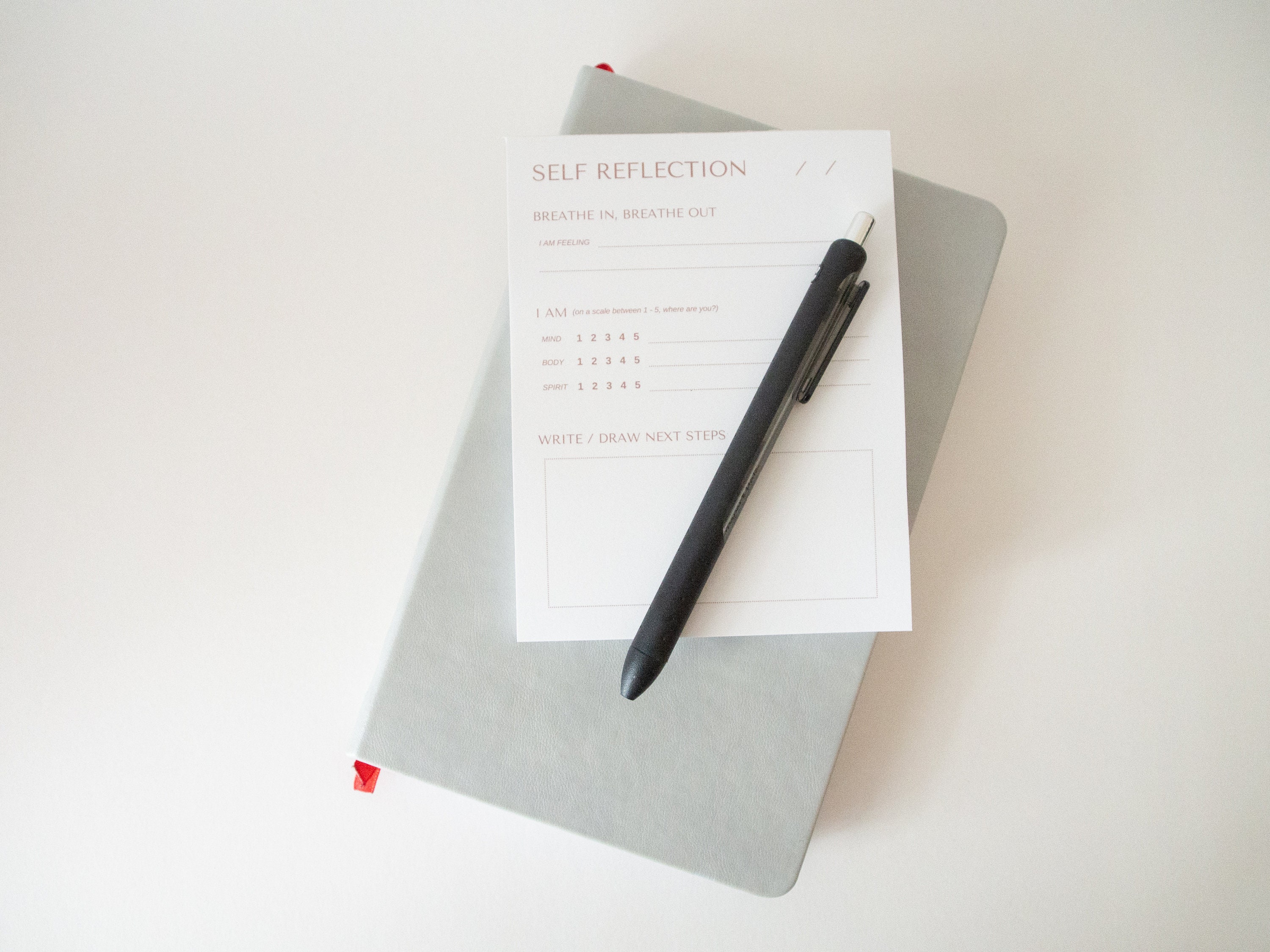 Desk Notepad Self Reflection Journal Accessory Mindfulness Self Care ...