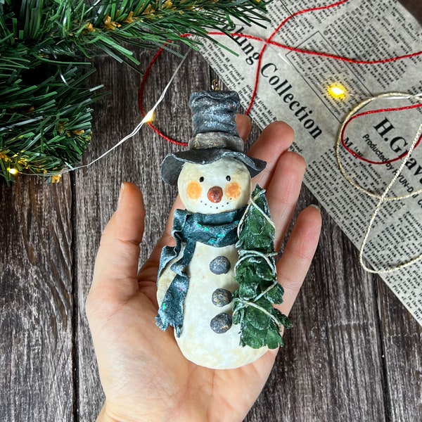 Spun Cotton Snowman - Etsy