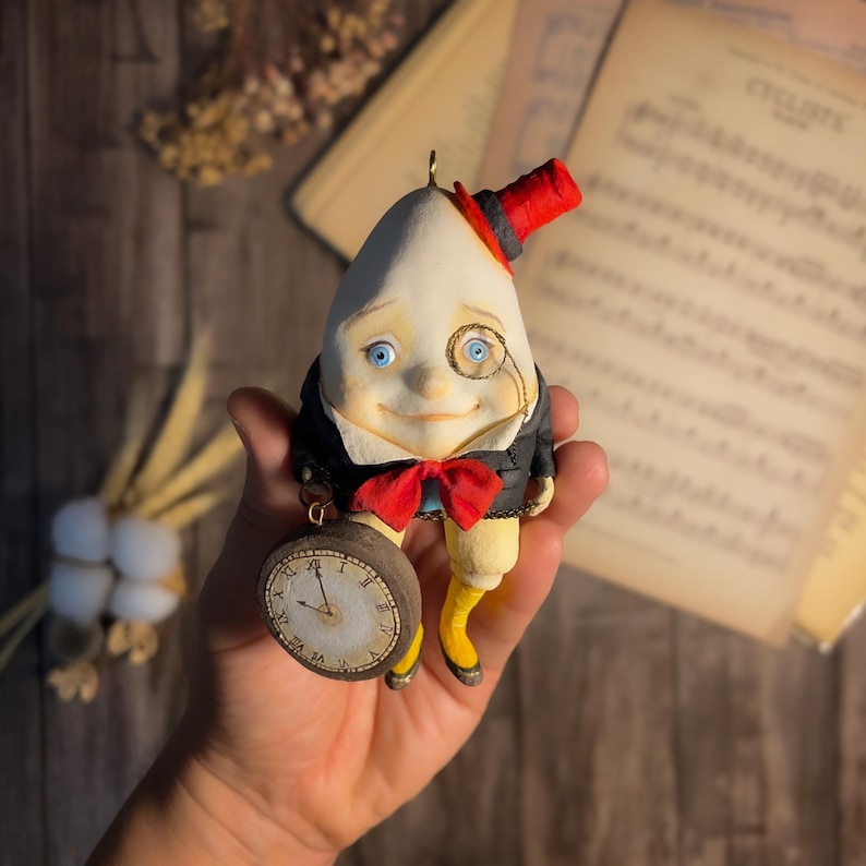 Spun Cotton Wool Humpty Dumpty Ornaments Vintage Inspired Unique ...