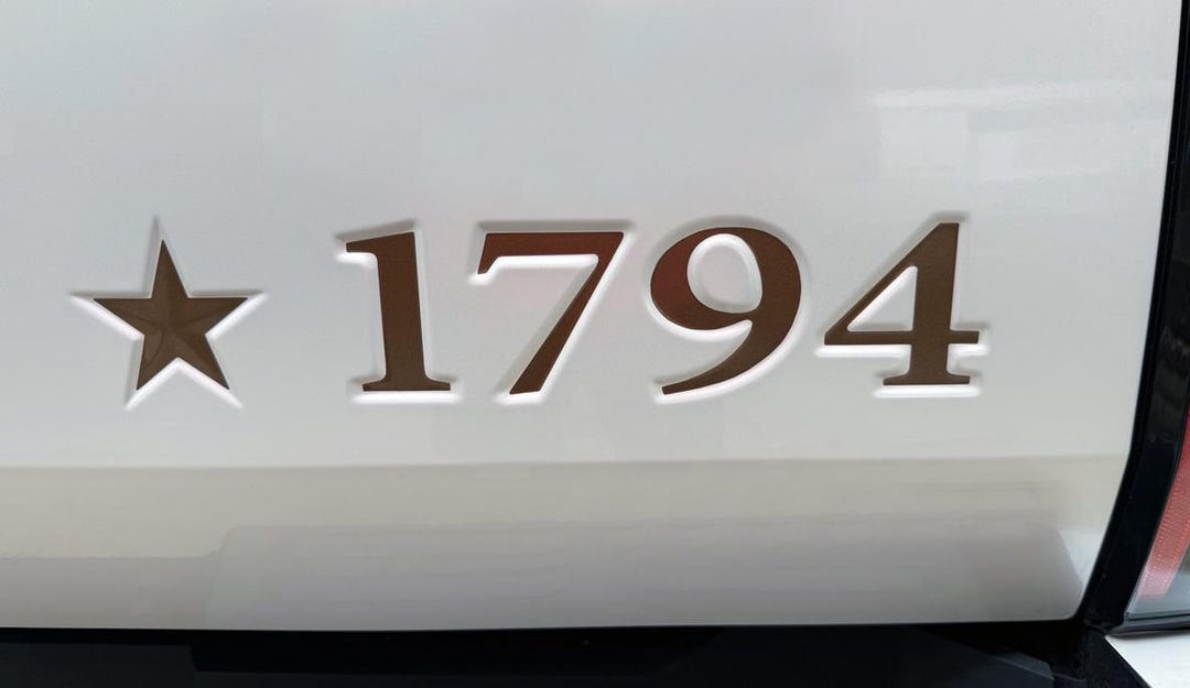 Premium Cast Vinyl Decal Letter Inserts for 2025-2026 Tundra 1794 ...