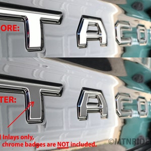 Premium Cast Vinyl Decal Inlays for 2016-2023 Tacoma Tailgate Letters ...