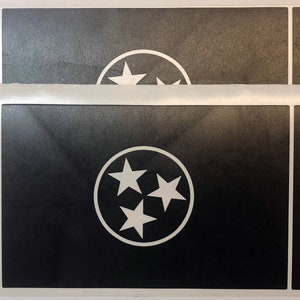State Flag Decals Premium Cast Matte Black Vinyl X2-lifetime Warranty ...