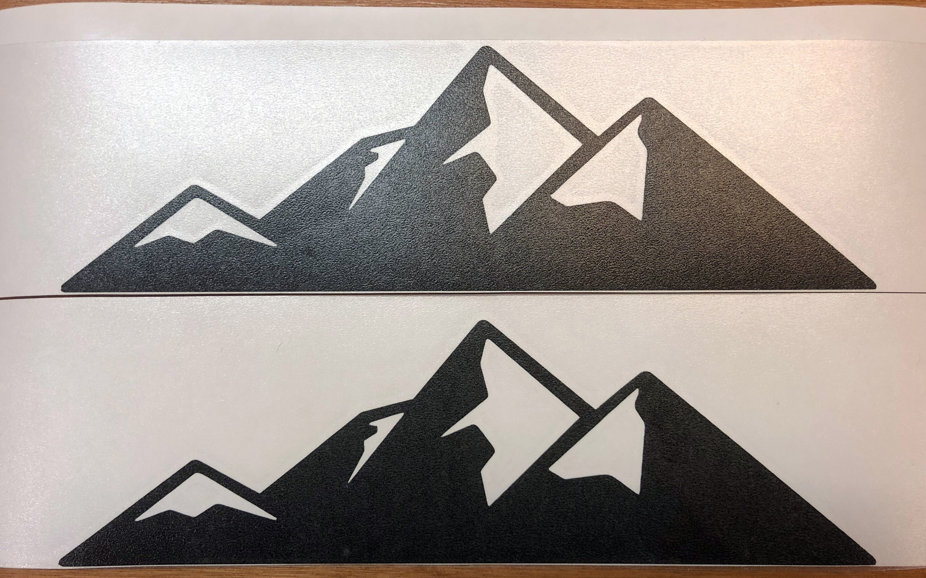 Premium Cast Matte Black Vinyl Mountain Decals 2 for | Etsy