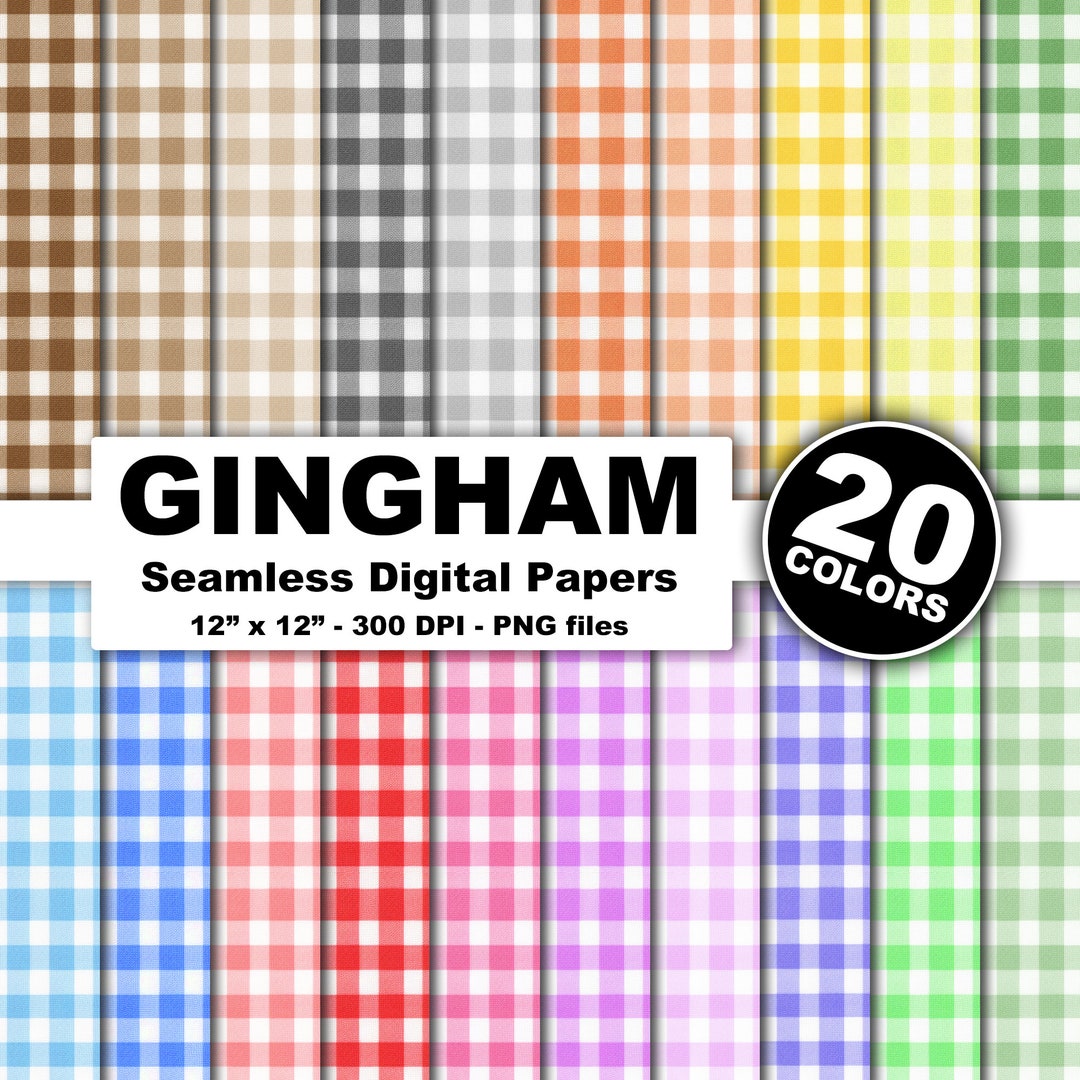 Gingham Seamless Digital Paper, Scrapbook Papers, Background, Wallpaper ...
