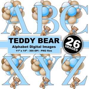 Watercolor Teddy Bear Clipart for Boy Nursery Baby Shower - Etsy
