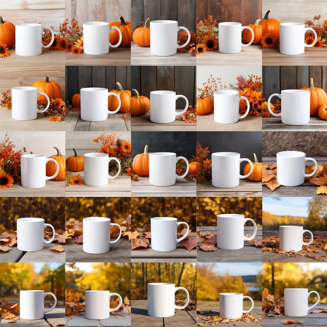 50 Autumn Mug Mockups Coffee Cup Mock up Bundle Fall Mock up - Etsy