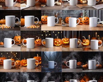 Mug Mockups Coffee Cup Mock up Halloween Mock up Fall Styled - Etsy