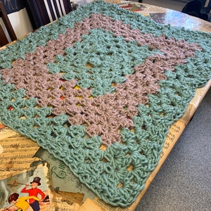 Triple Crocheted Square Blanket - Etsy
