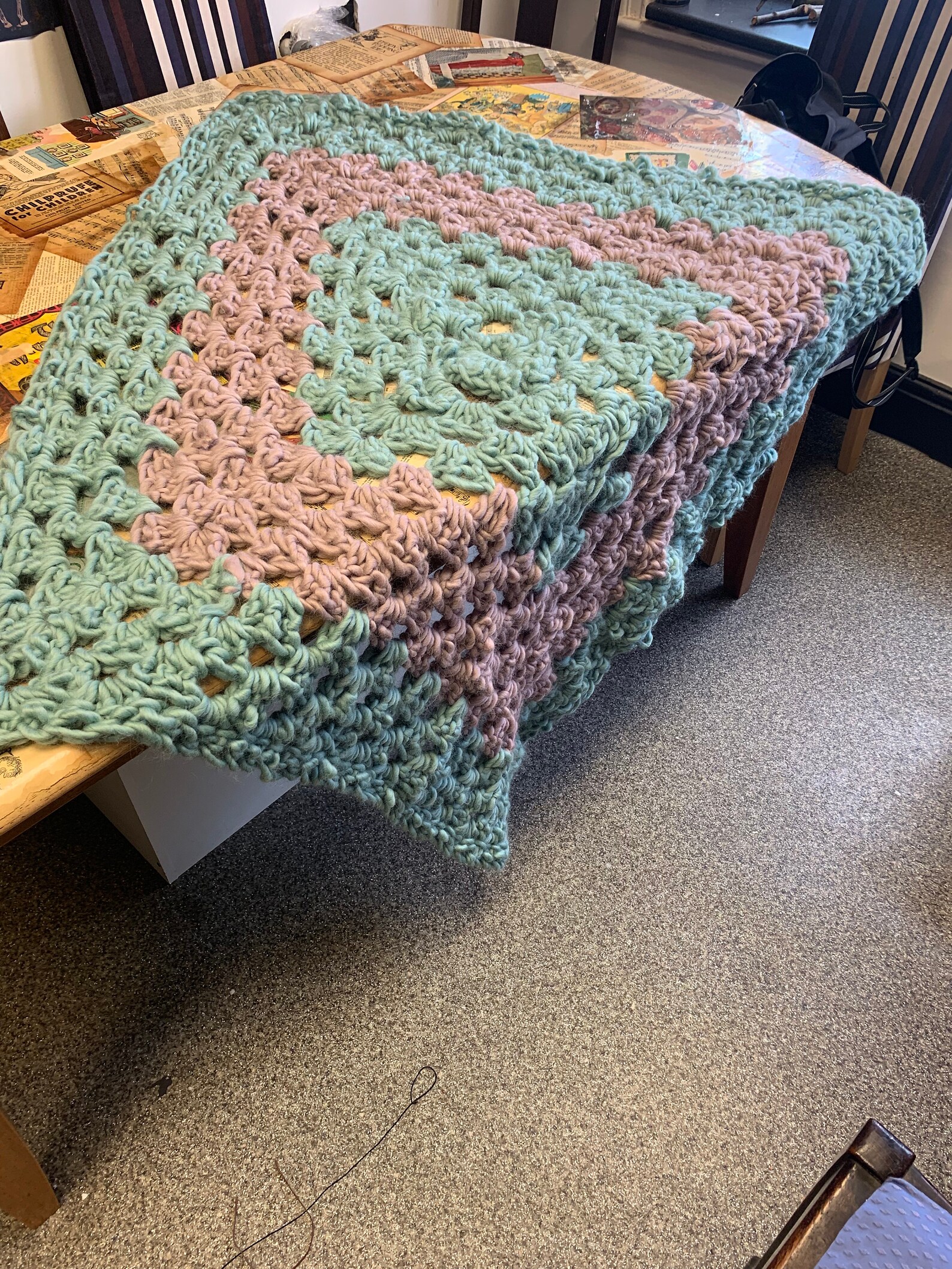 Triple Crocheted Square Blanket - Etsy