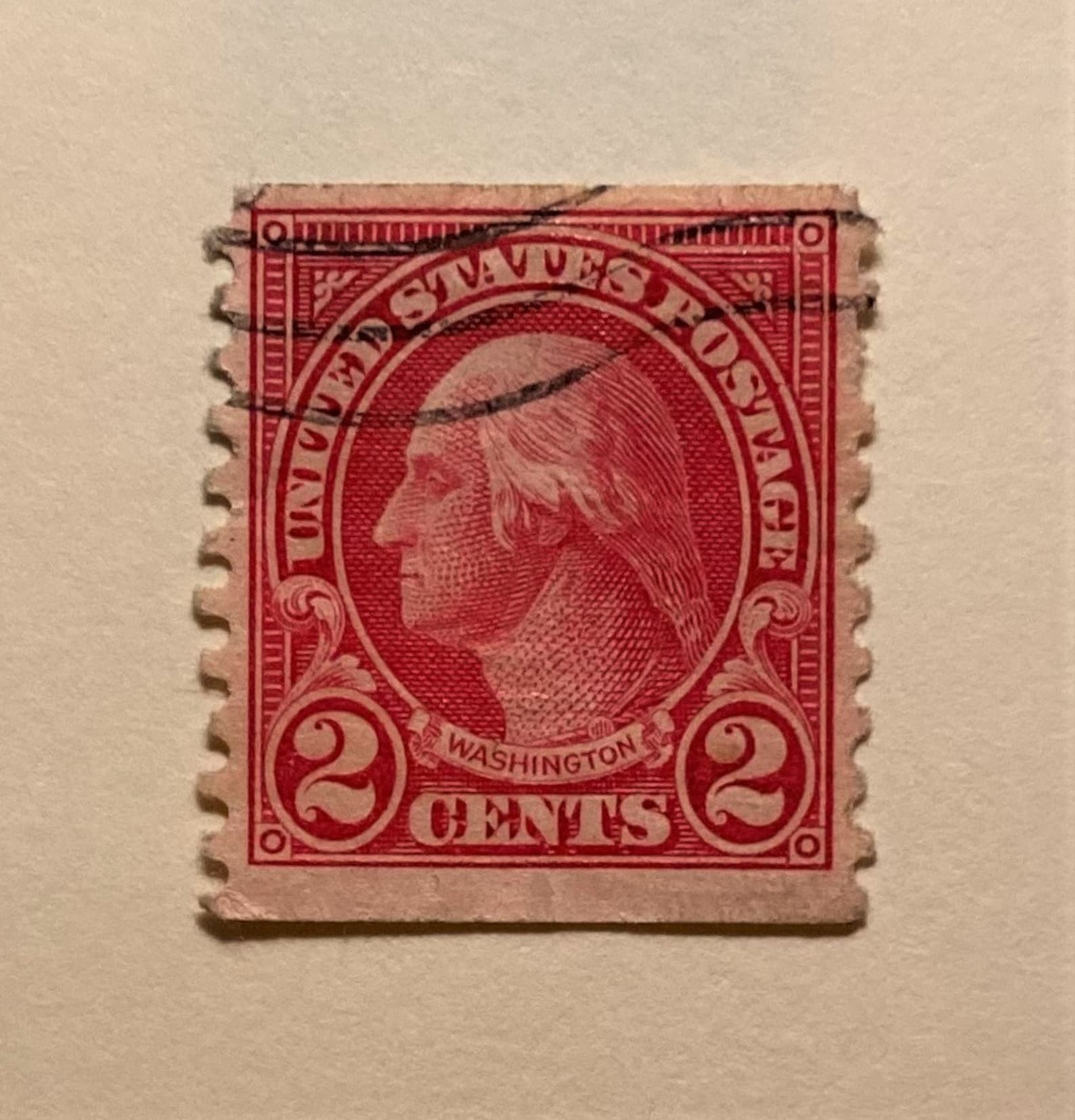 President George Washington 2c Stamp; USA Presidential Series; 1923 ...