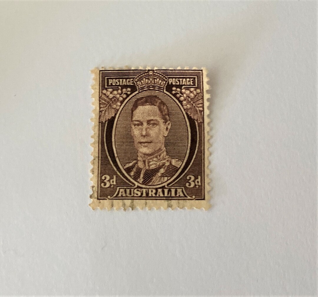 1941 Australian King George VI 3d Stamp: 1941; Dark Brown Penny, NH - Etsy