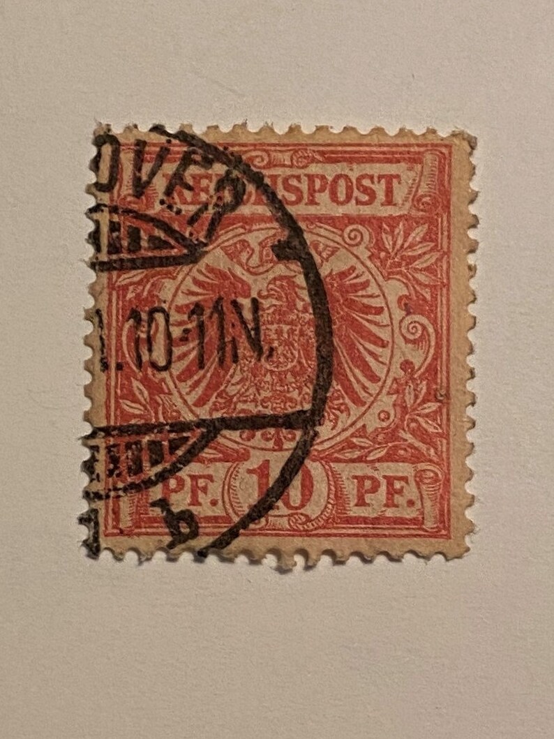 10 German Reichspfennig; German Imperial Eagle in a Circle; 1889; Rose ...