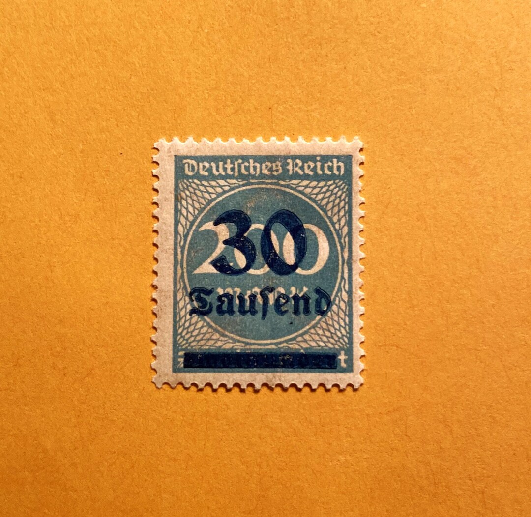 Rare 1911-1923 German 200 Mark Stamp: 30 Taufend Overprint, Mint - Etsy