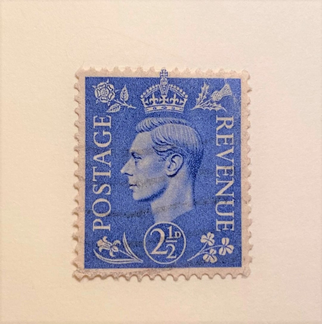 Great Britain King George VI Stamp; 2 1/2d Pence; Light Cancel ...